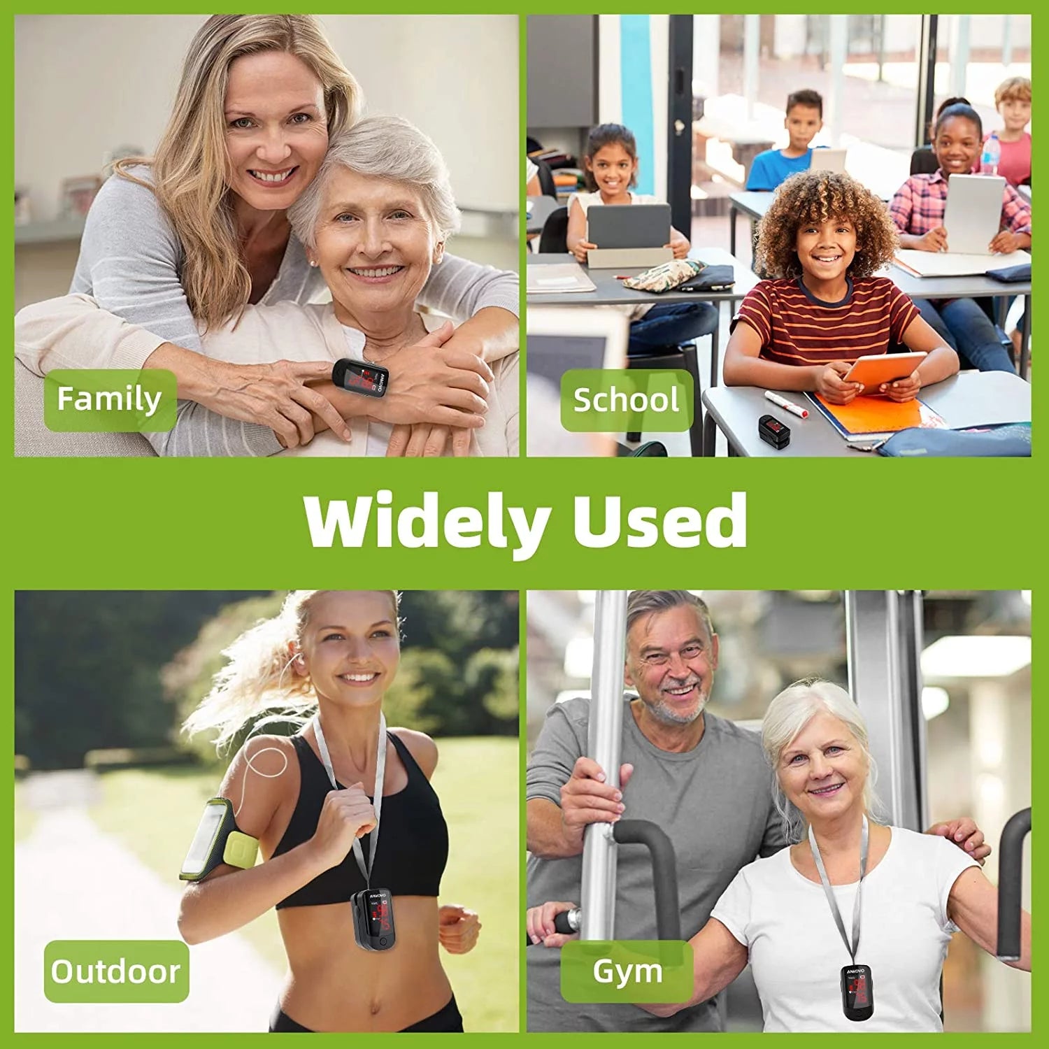 ANKOVO Pulse Oximeter Fingertip, Blood Oxygen Saturation Monitor for P ...